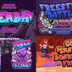 Graffiti Font Bundle Ultimate Graffiti Font Bundle: 26 - Etsy