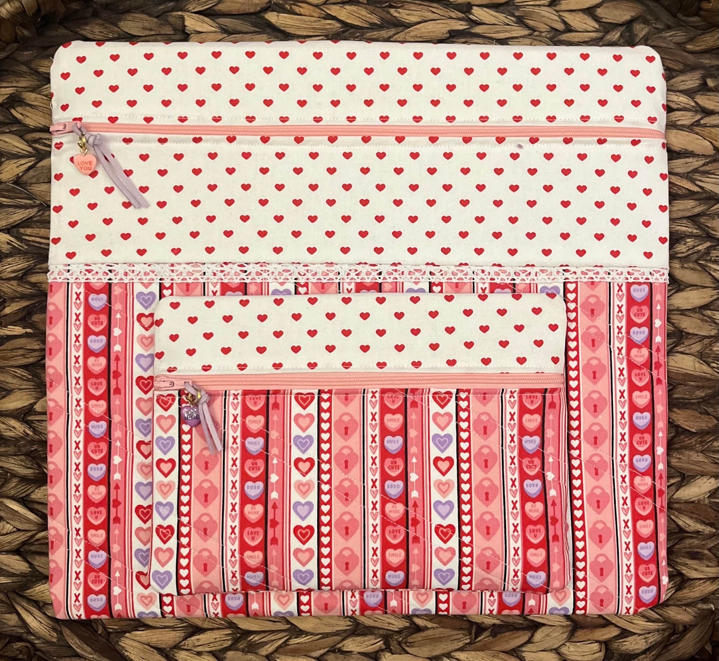 Mini Hearts Project Bagplus FREE Giftquiltedconversation Heart Zipper ...