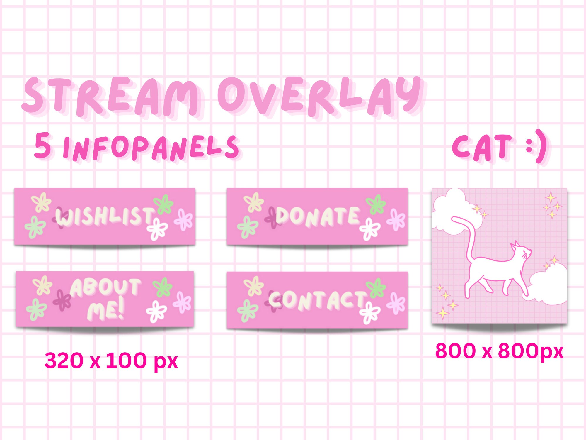 Cute Stream Overlay Pack | Pink Theme | Flower Theme | Girly | Starting ...