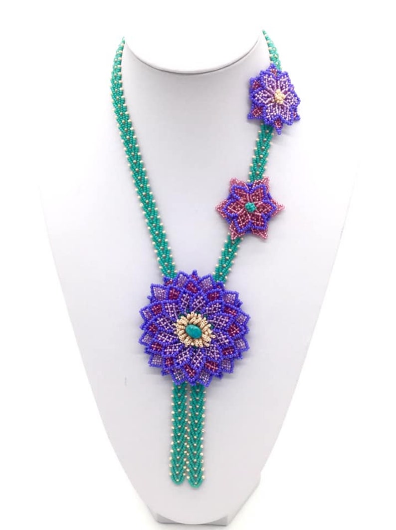 Huichol Flower Necklace PDF Tutorial - Etsy