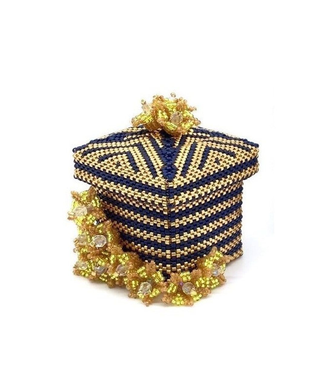 Basket of Flowers 3D Seed Bead Trinket Box PDF Tutorial - Etsy