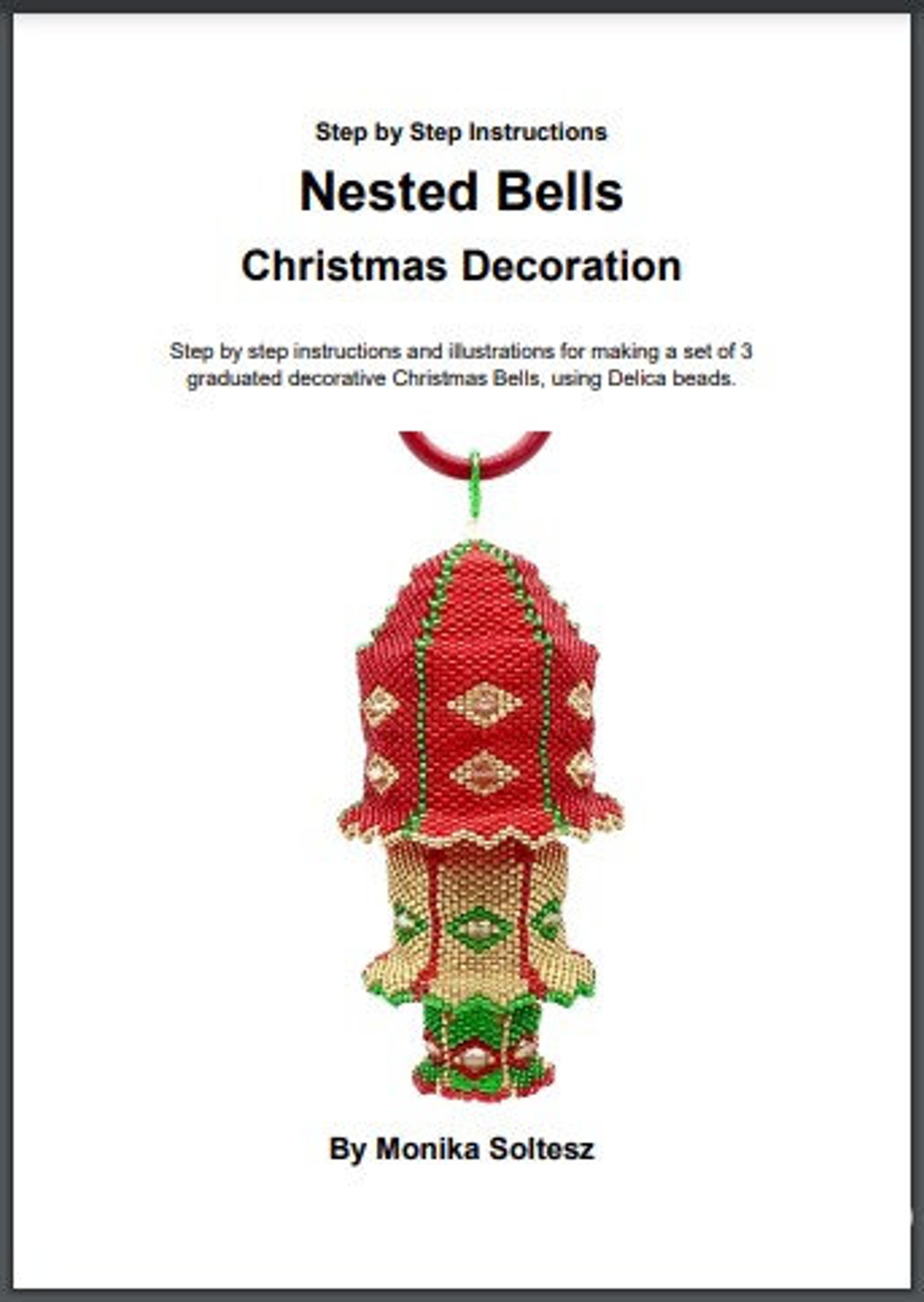 Nested Christmas Bells PDF Tutorial - Etsy