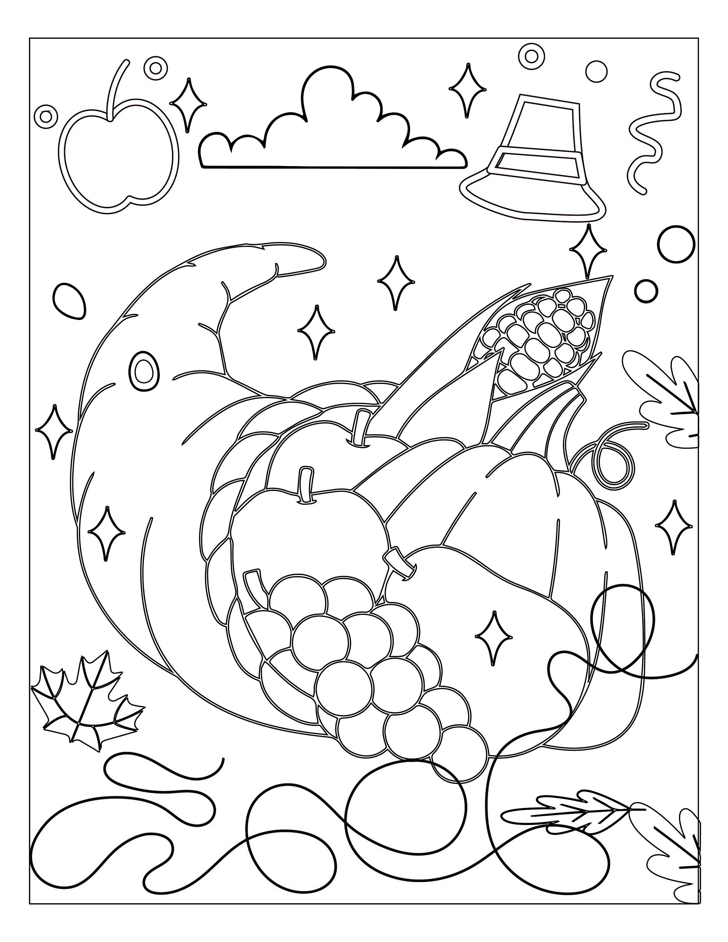 240 Coloring Page Bundle, Fall, Thanksgiving, Christmas, Hannukah ...