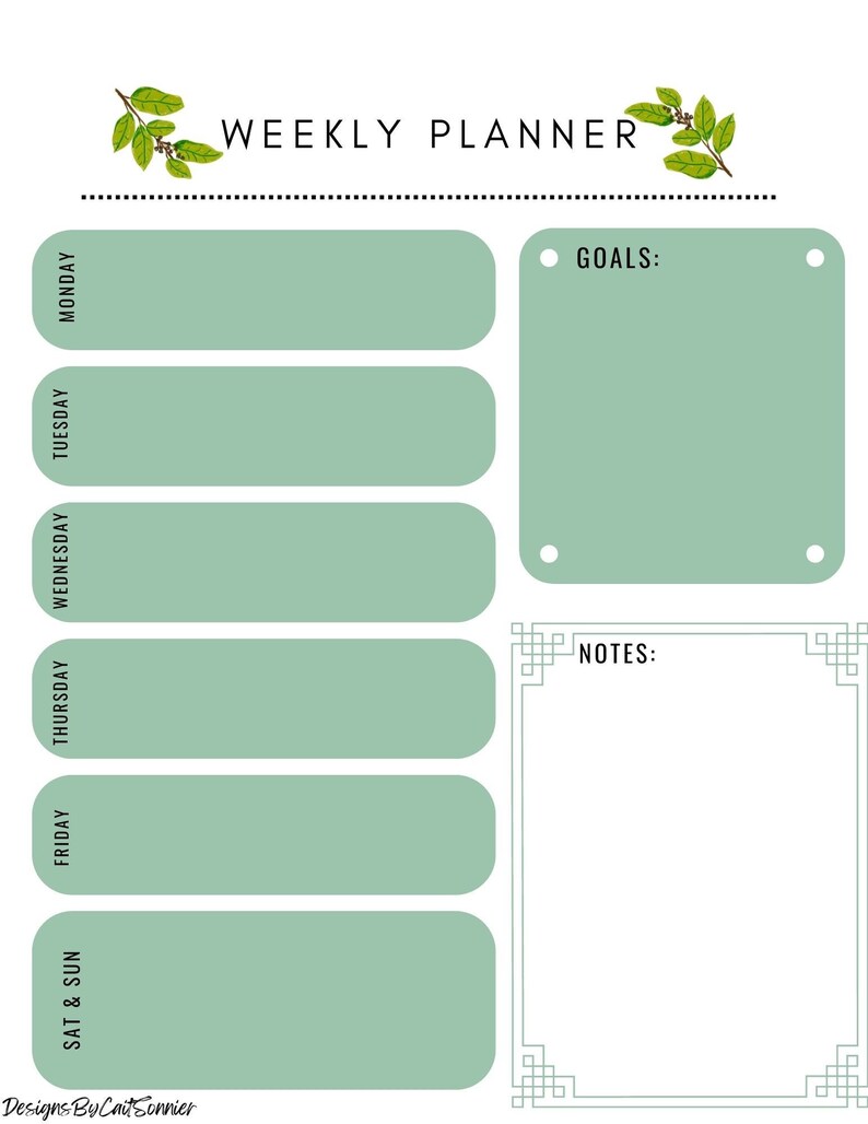Weekly Digital Planner Pages - Etsy