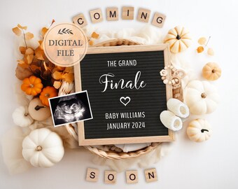 Last Baby Digital Pregnancy Announcement for Social Media, Grand Finale ...