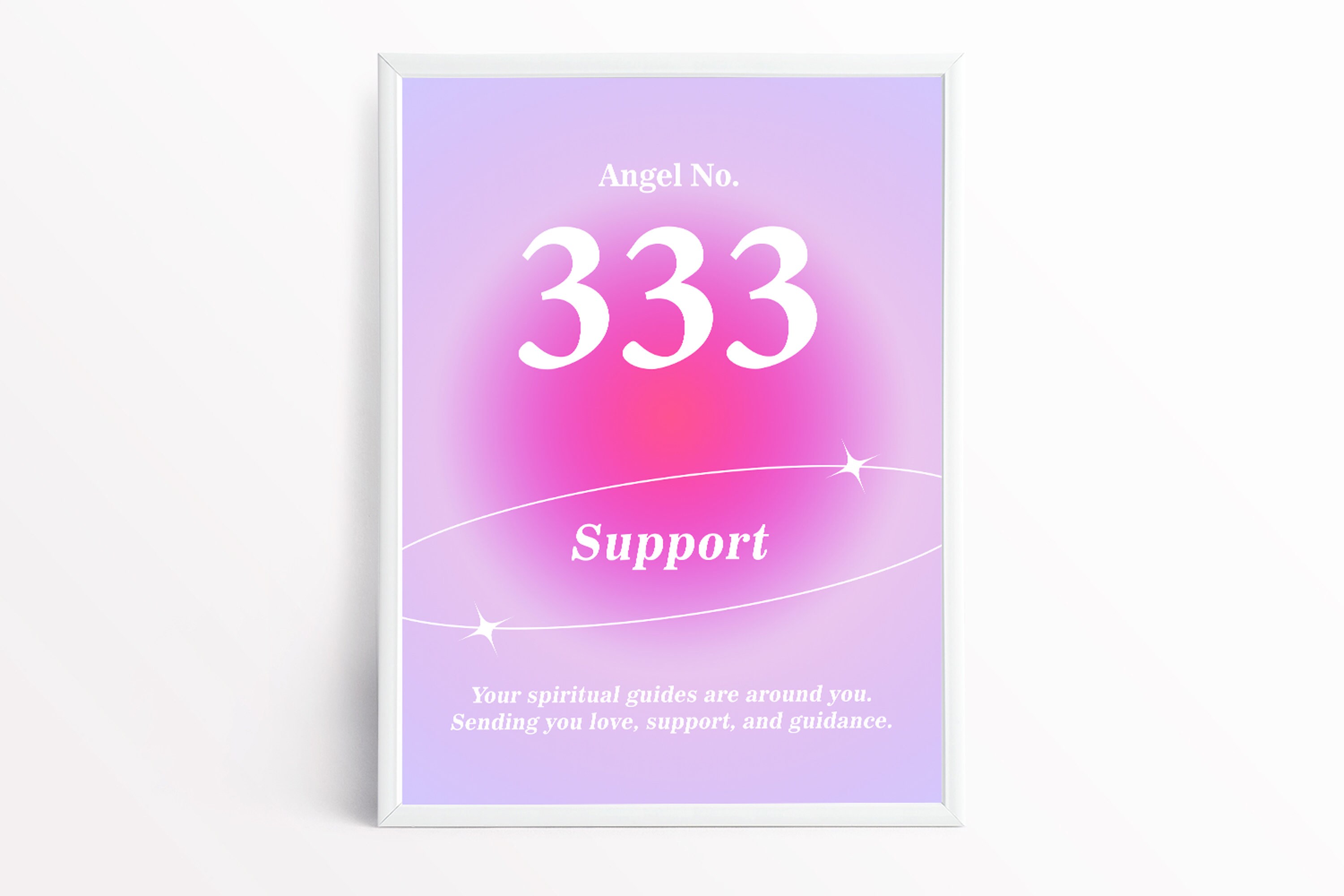 Aura Angel Number 333 Poster Instant Printable Download Pink - Etsy