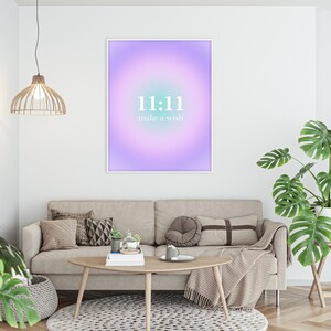 Aura Angel Number Poster 1111 Printable Wall Art, Spiritual Decor ...