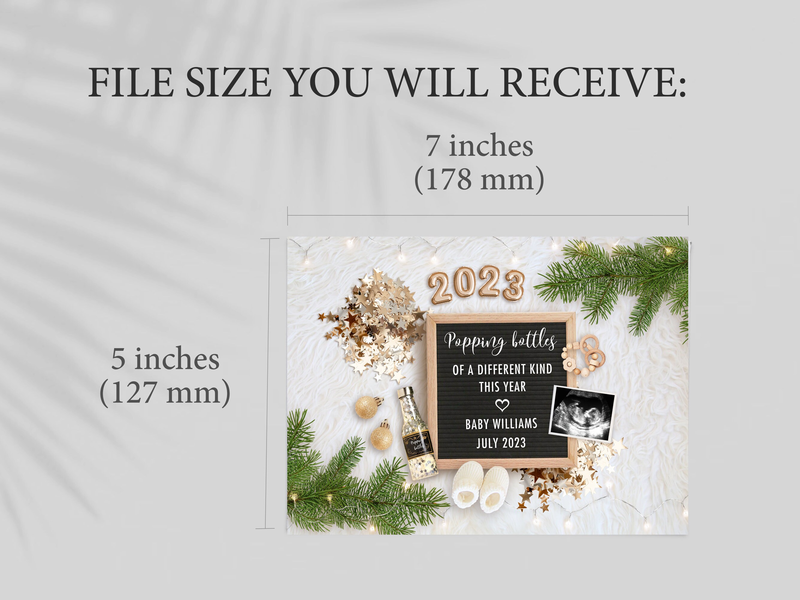 Editable New Years Eve Pregnancy Announcement Digital for - Etsy