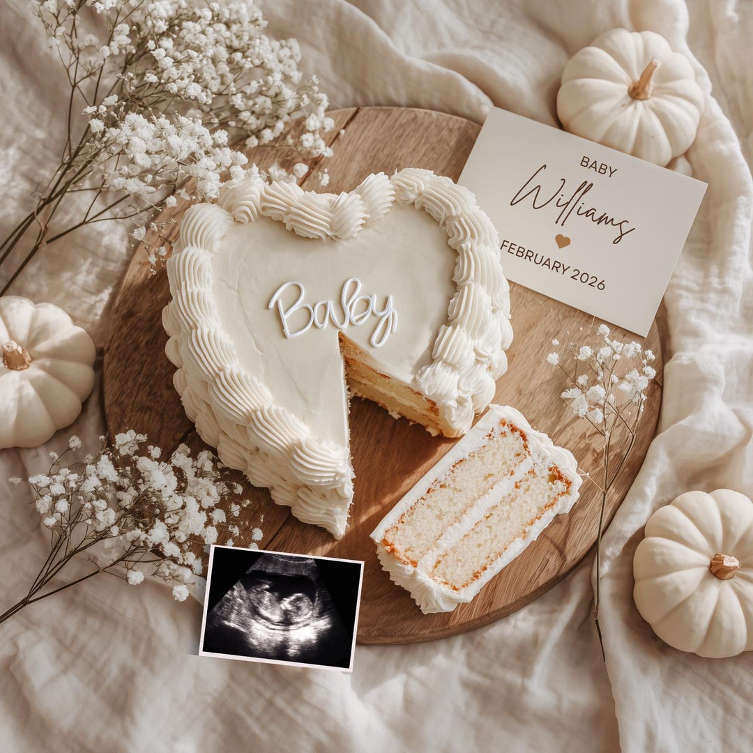 Gender Neutral Pregnancy Announcement Template for Social Media With ...
