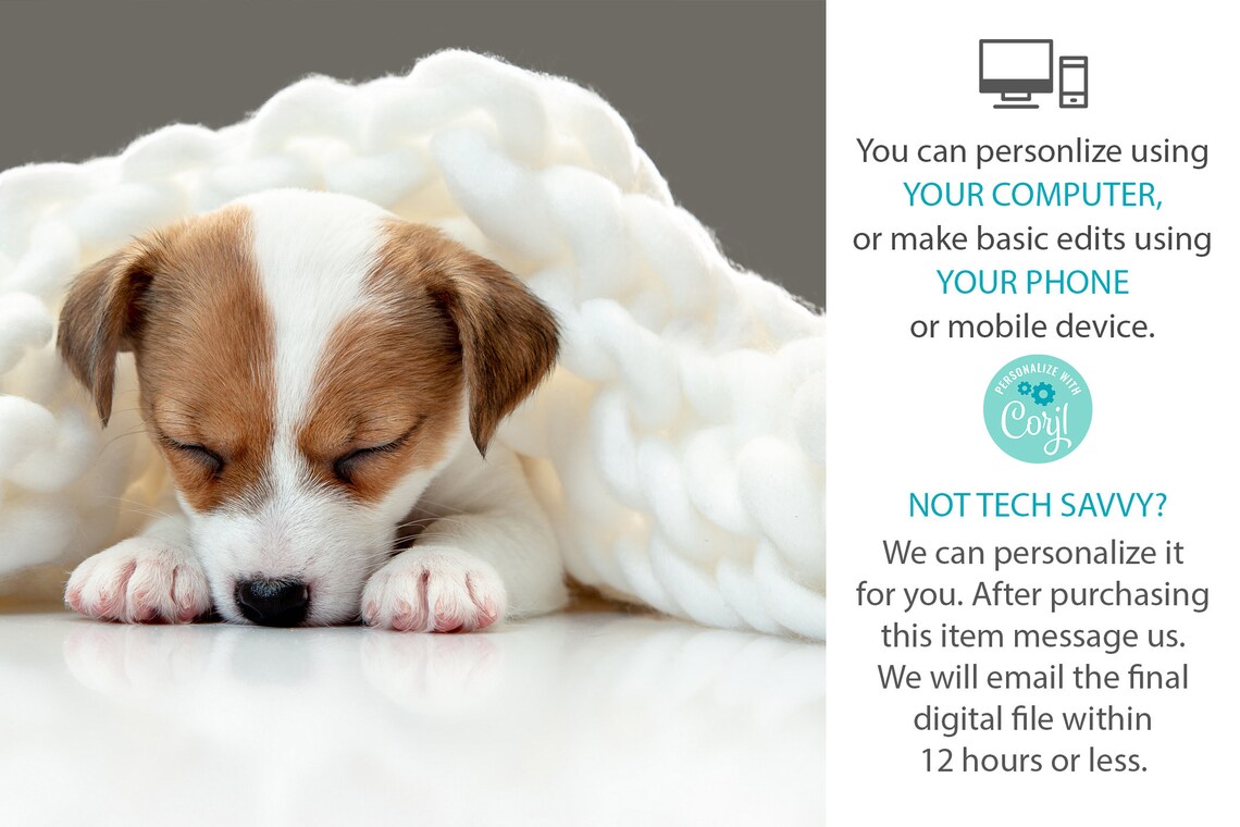 Puppy Announcement Digital Dog Announcement for Social Media - Etsy