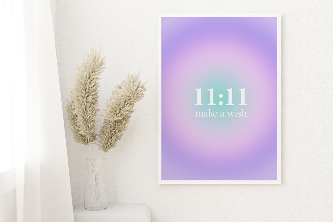Aura Angel Number Poster 1111 Printable Wall Art, Spiritual Decor ...