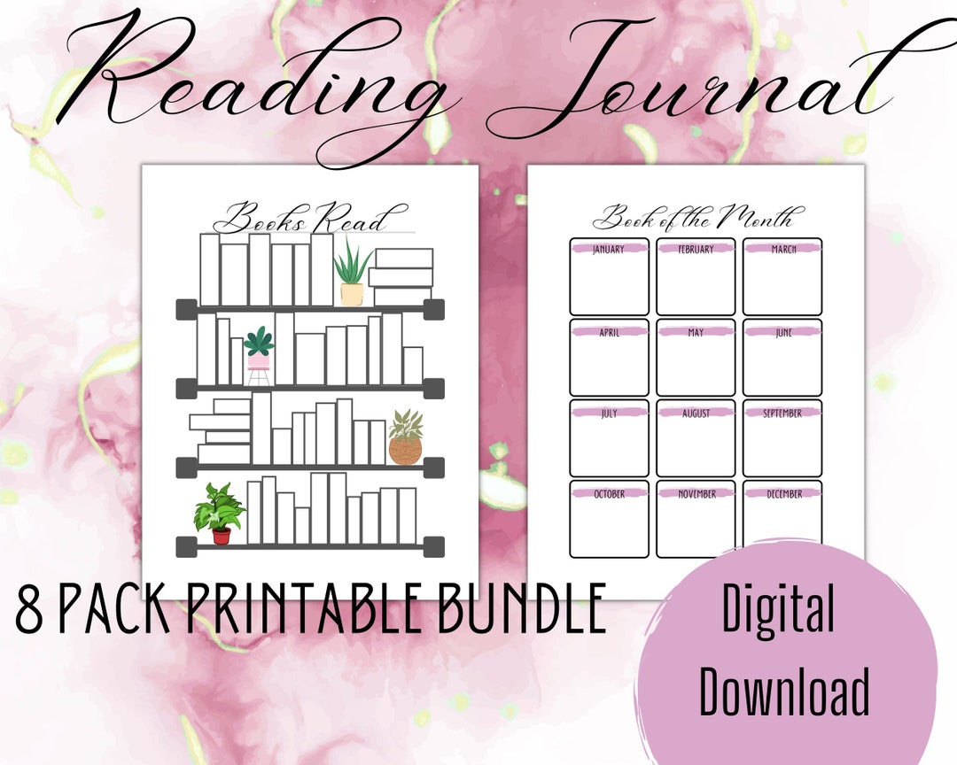Reading Progress Journal, Book Tracking Journal Printable - Etsy