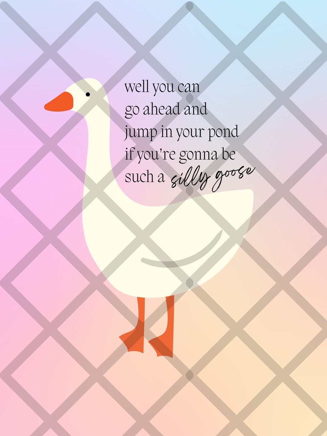 Silly Goose Poster Digital Download - Etsy