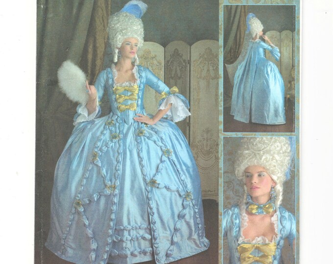 Simplicity 3637 Women's 18th Century Gown Size 16 18 20 22 24 Bust 38 ...