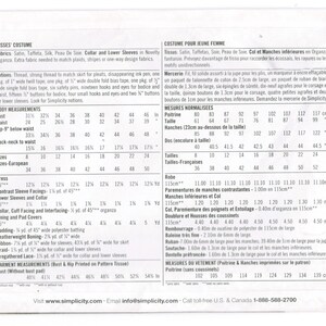 Simplicity 4510 Women's Costume Plus Size 16 18 20 22 24 Fashion ...