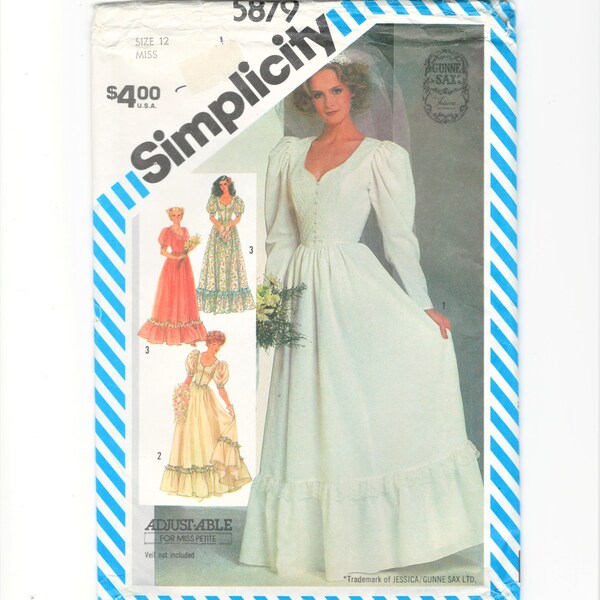 Simplicity Wedding Dress Pattern - Etsy