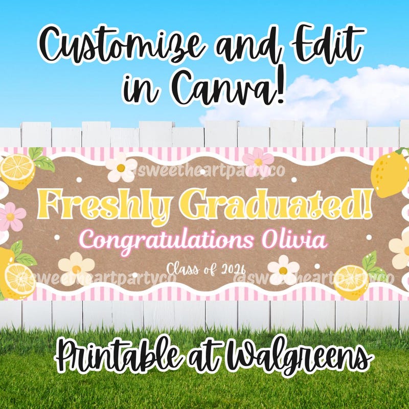Graduation Banners Freshly Graduated - Etsy