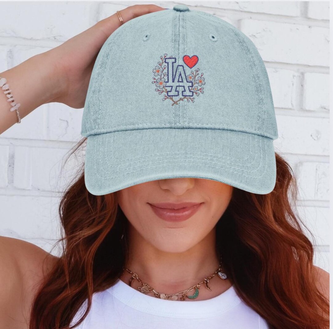 LA Dodgers Girly Hat| Embroidery Cap | Cute Vintage Baseball Hat ...