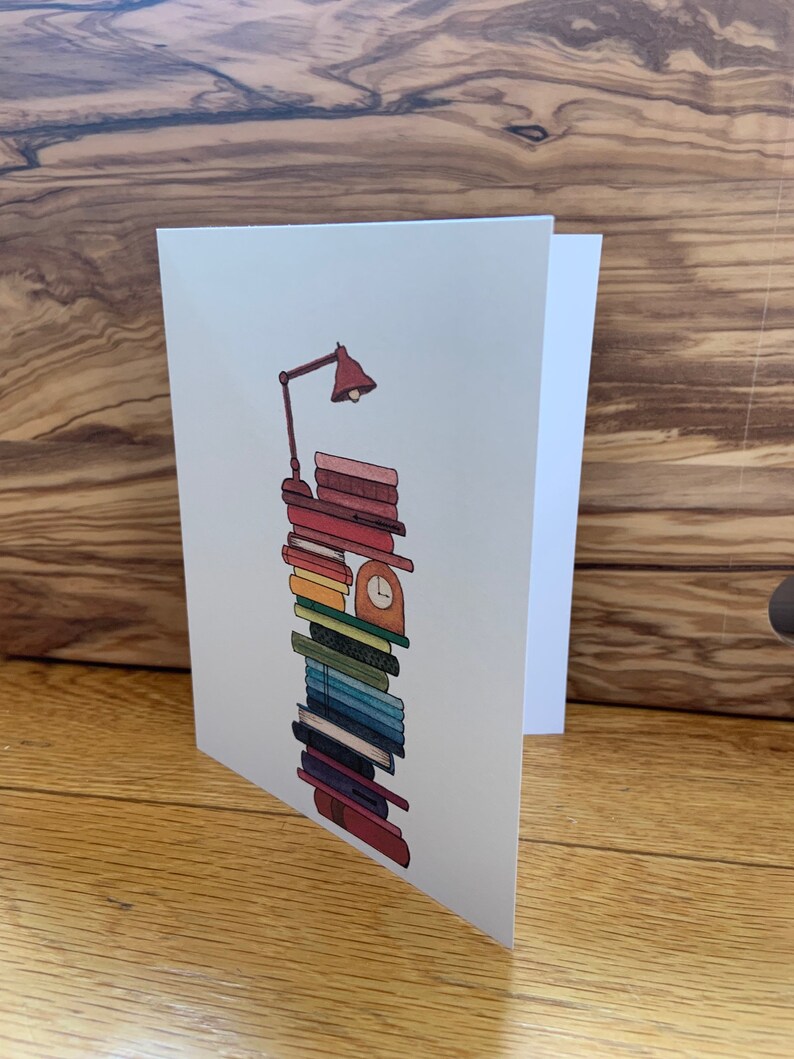 Rainbow Book Lover, Greeting Cards, Art Cards, All Occasion Cards, Book ...