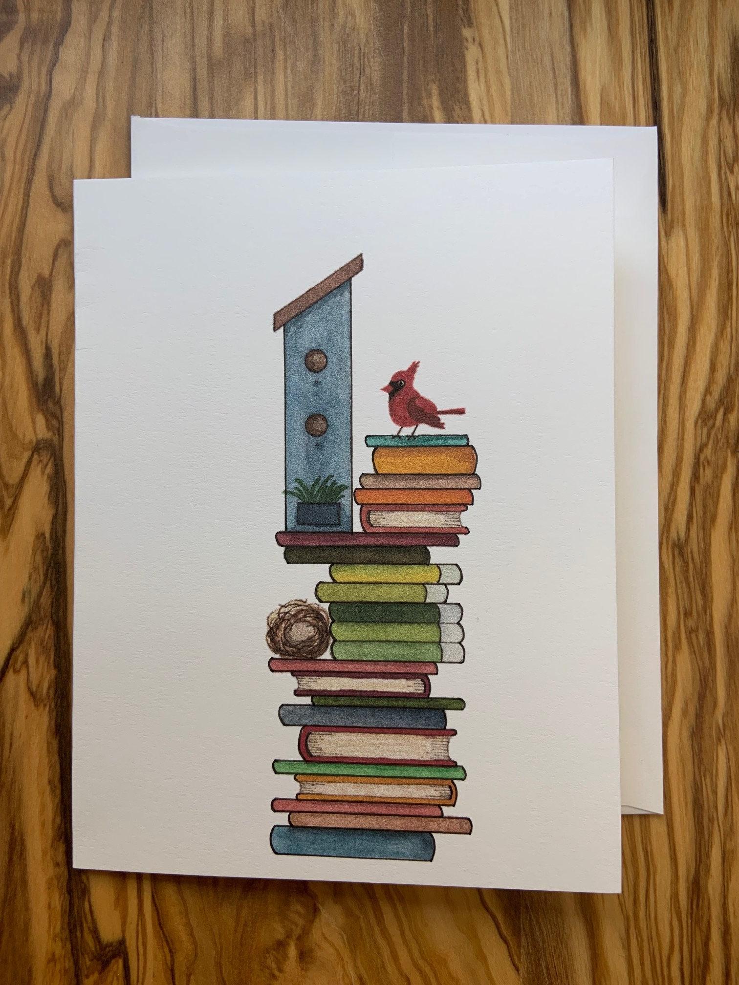 Bird Book Lover, Greeting Cards, Art Cards, All Occasion Cards, Book ...