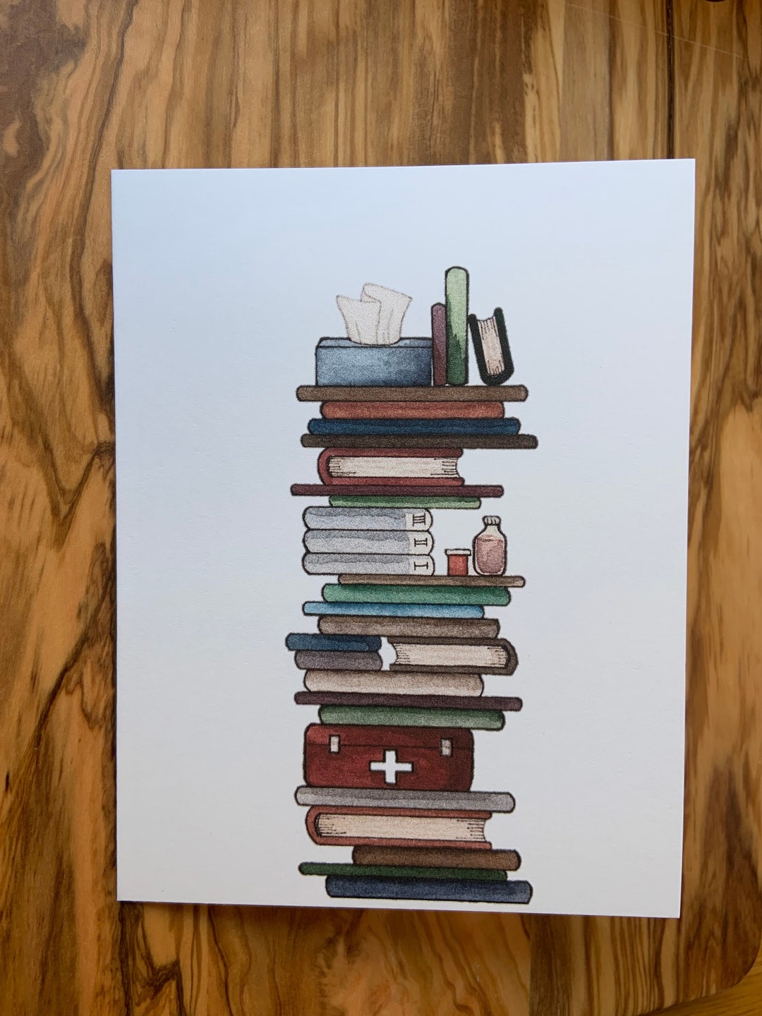 Get Well Book Lover, Greeting Cards, Art Cards, Book Club, Tissue Sick ...