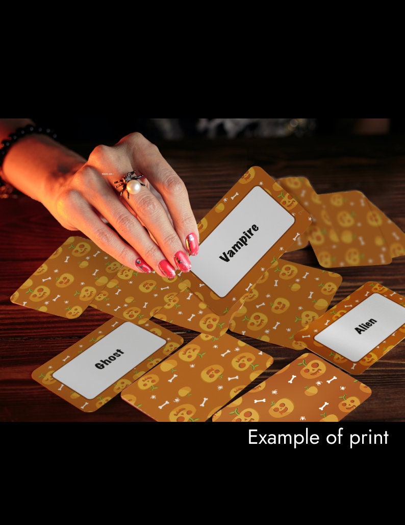 Halloween Card Game Who Am I for Kids. Printable Game for Kids. Fun ...