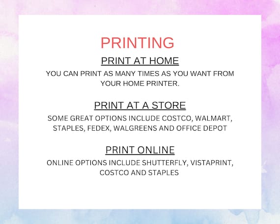 Costco Poster Print Sizes