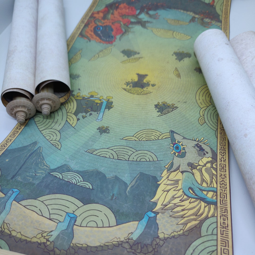 Tears of the Kingdom Zelda Scroll Poster Print - Etsy