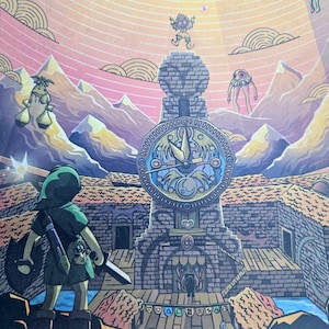 Majoras Mask Zelda Scroll Poster Print - Etsy