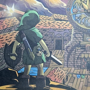 Majoras Mask Zelda Scroll Poster Print - Etsy