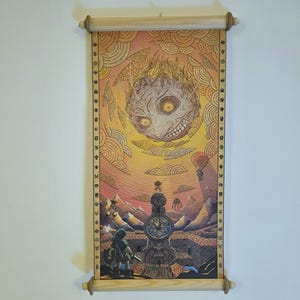 Majoras Mask Zelda Scroll Poster Print - Etsy