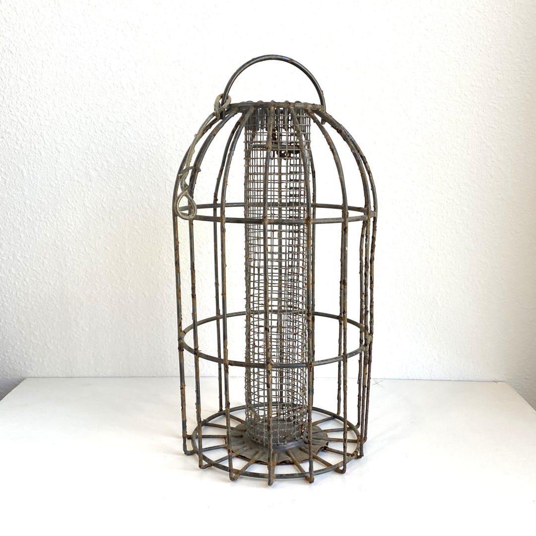 Vintage Rustic Bird Feeder - Repurposed Bird Feeder - Rustic Garden ...