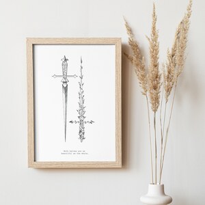 From Blood and Ash Inspired Dagger Art Print Digital - Etsy