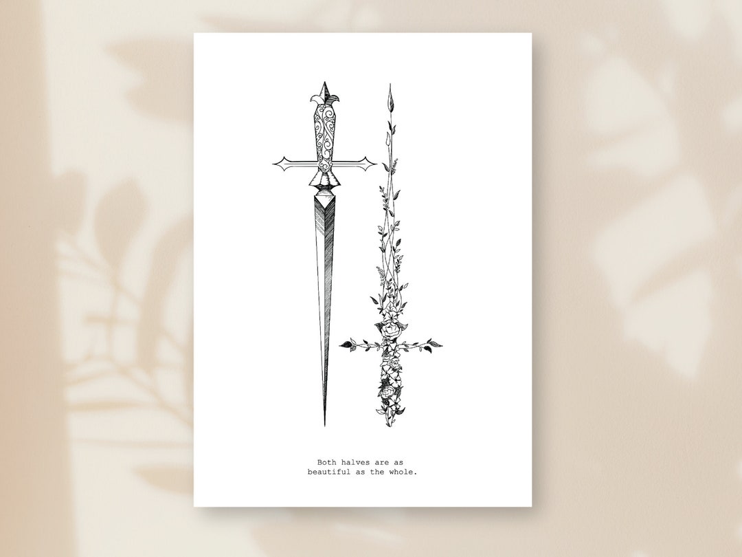 From Blood and Ash Inspired Dagger Art Print | Digital Download - Etsy