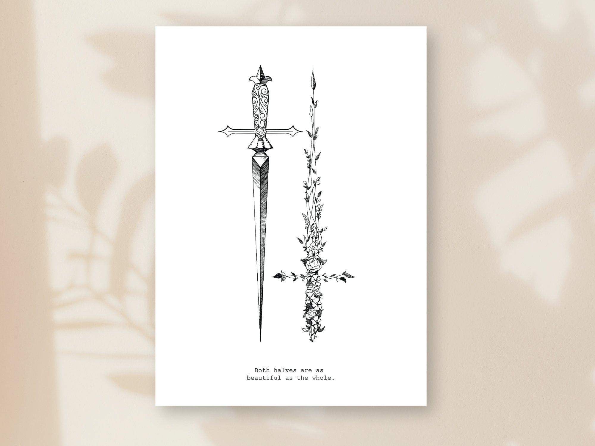 From Blood and Ash Inspired Dagger Art Print | Digital Download - Etsy