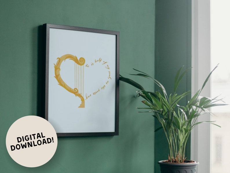 The Song of Achilles Inspired Lyre Print | Digital Download - Etsy