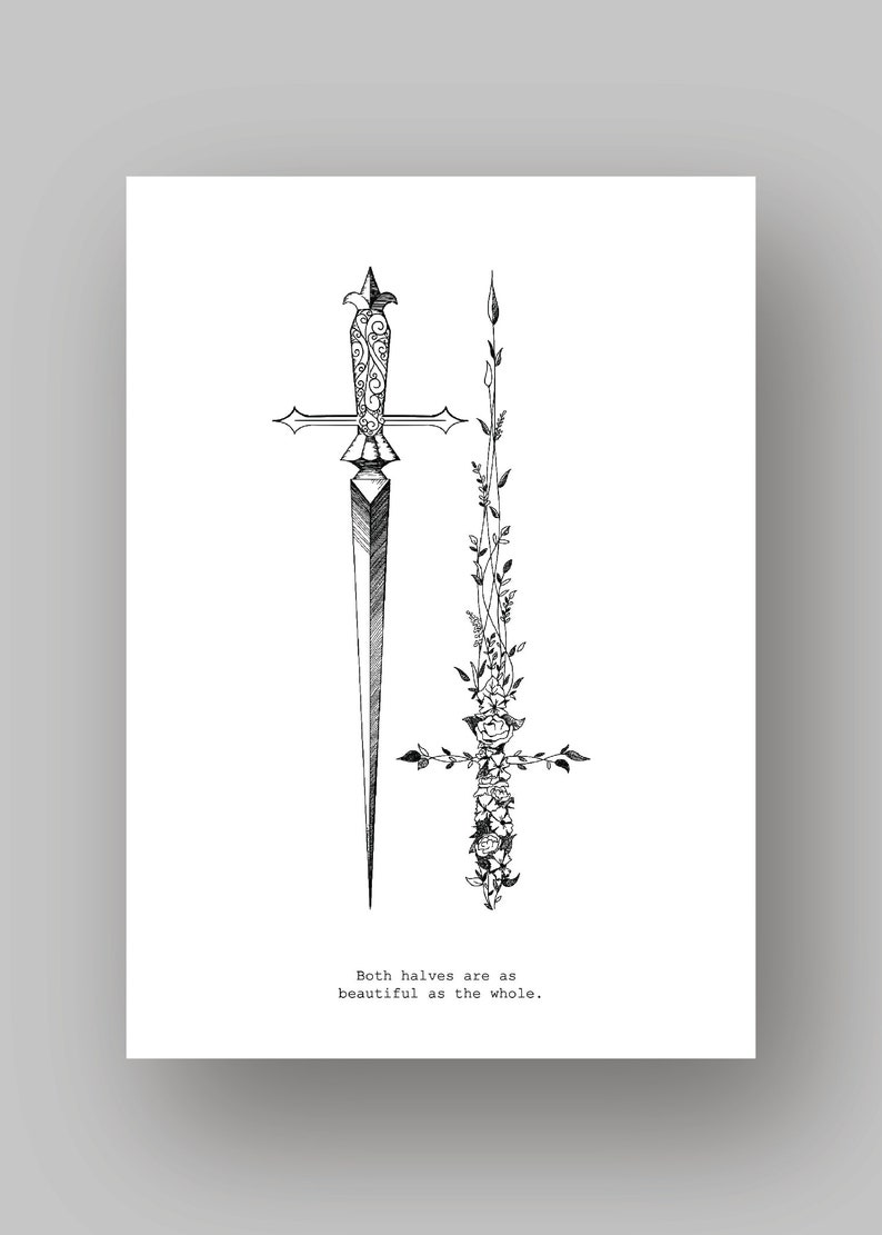 From Blood and Ash Inspired Dagger Art Print Digital - Etsy