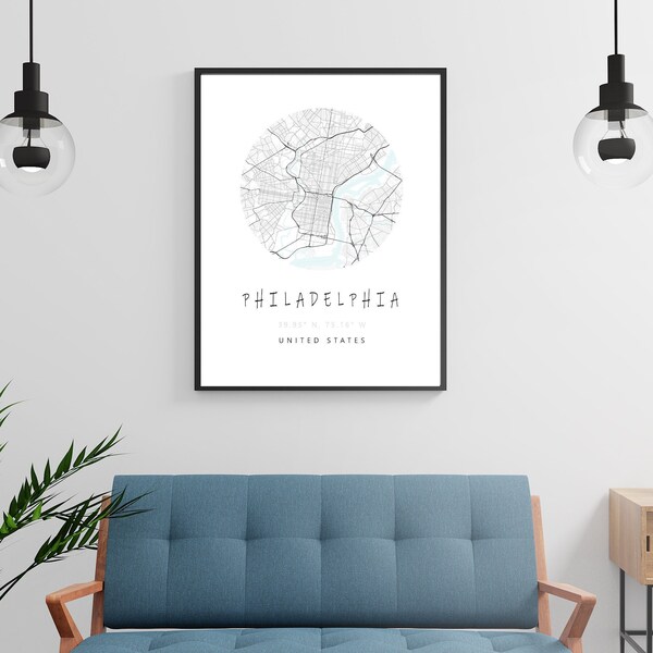 Minimalist Map - Etsy