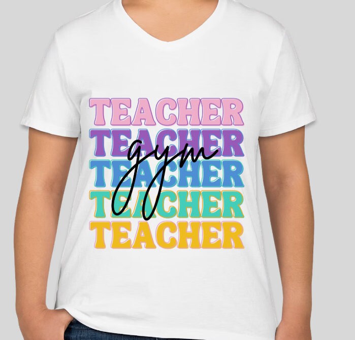 Gym Teacher Digital Design - Etsy
