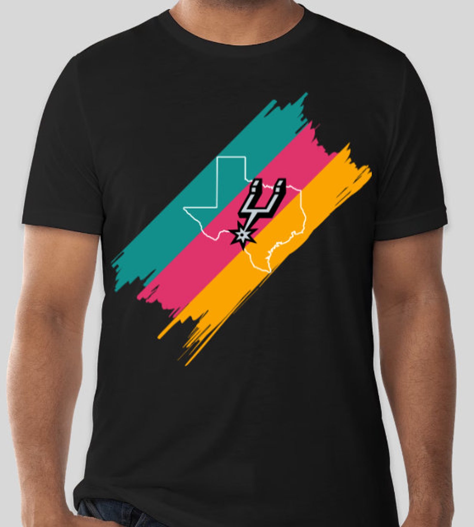 San Antonio Spurs Vintage Colors Design - Etsy