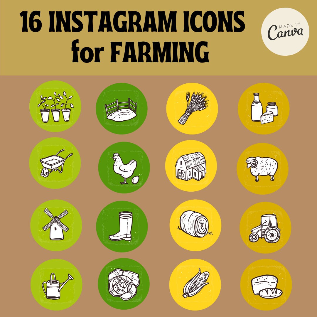 16 Editable Instagram Covers for Farming Life | Instagram Highlight ...