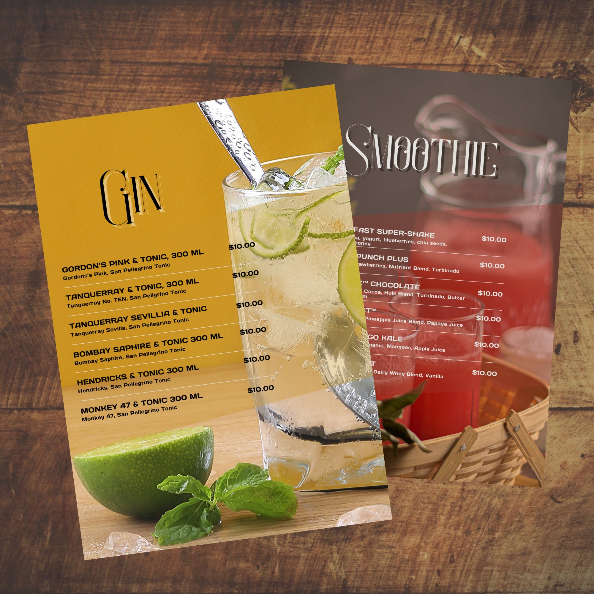 Editable Chic Drink Menu| Bar Menu Template | Cocktail Menu | Editable ...