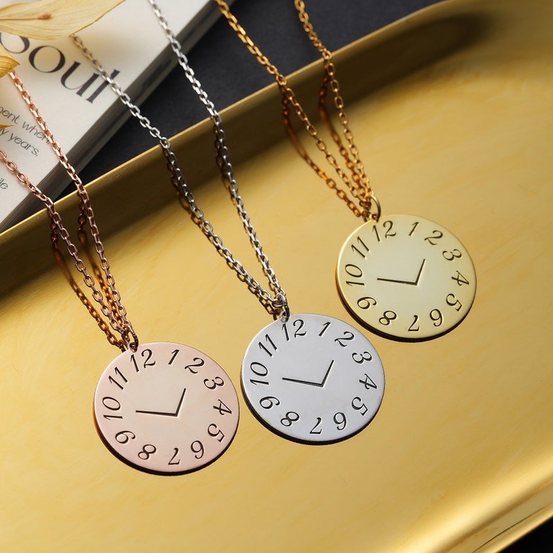 Clock Necklace - Etsy