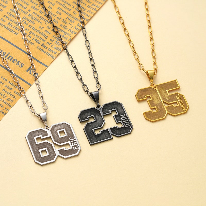 Number Necklace - Etsy