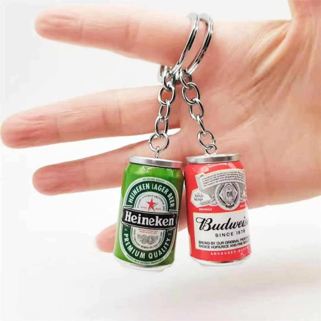 Heineken Budweiser Lookalike 3D Realistic Beer Can Keyring - Etsy
