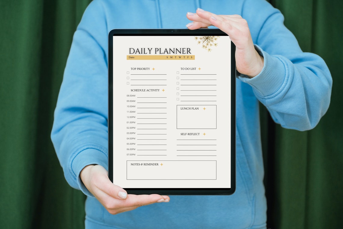 Daily Planner | Daily Schedule | Minimal Productivity Planner ...