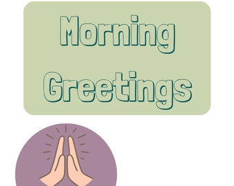 Morning Greeting Classroom Poster - Etsy