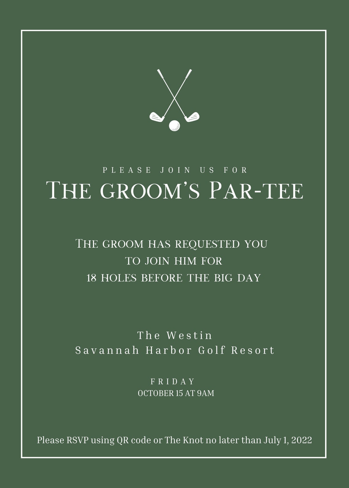 Editable Golf Invitation, Par-tee, Partee, Golf Evite, Bachelor Golf ...