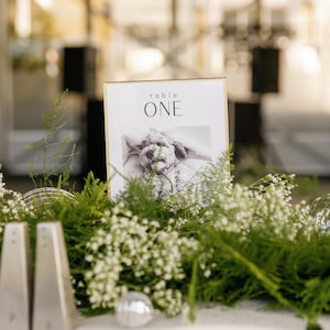 Modern Table Number Editable Photo Template | 5x7 Table Number Template ...