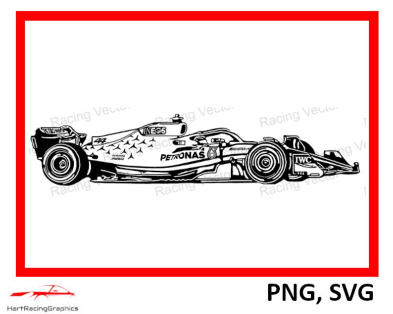 Formula 1 F1 Merc Svg, Png, Pdf File Wall Art Decor Pattern CNC Router ...